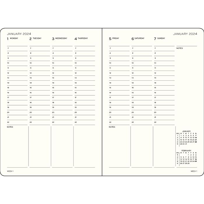 2024-2025 Academic Week Planner — Lockwood Shop