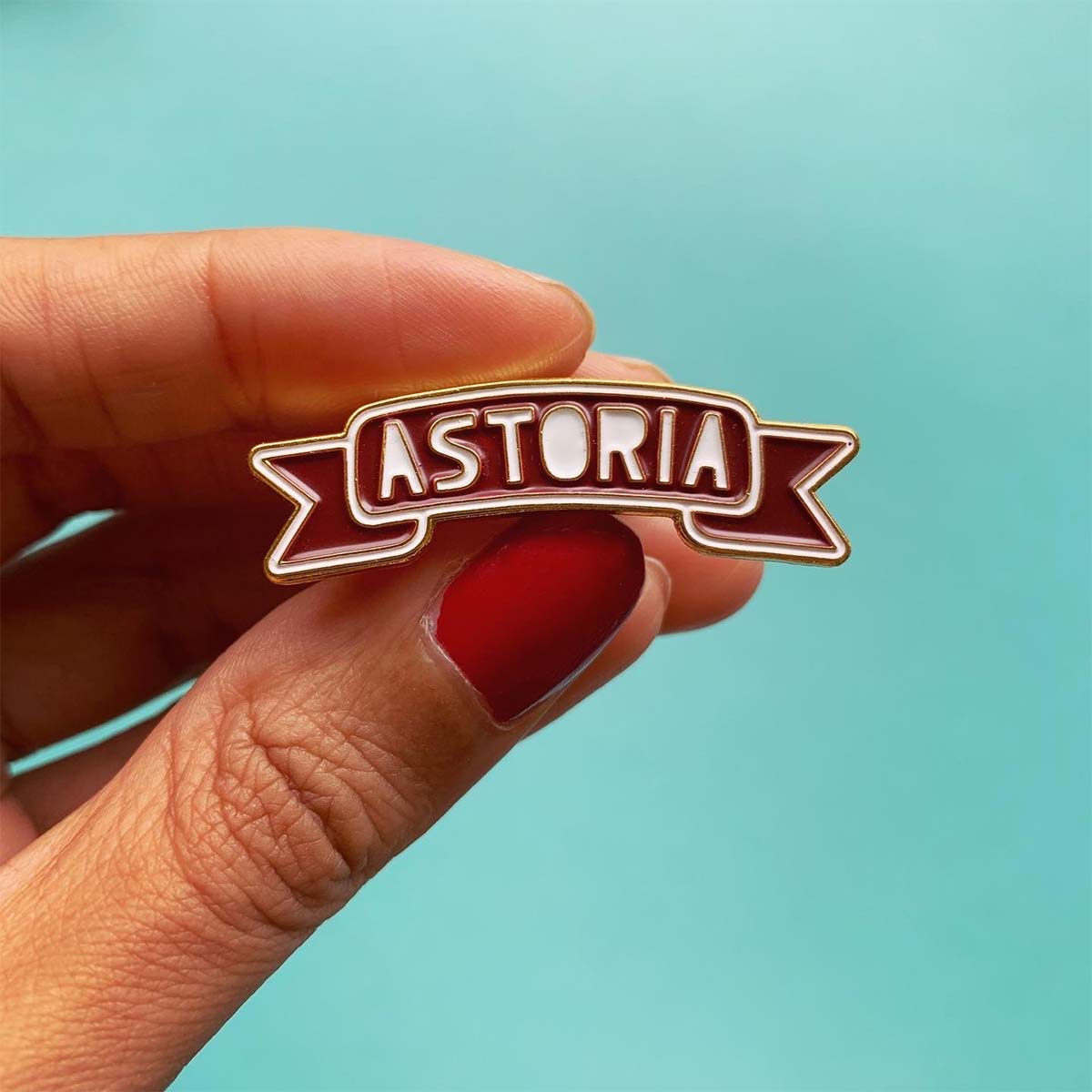 Astoria Banner Enamel Pin — Lockwood Shop