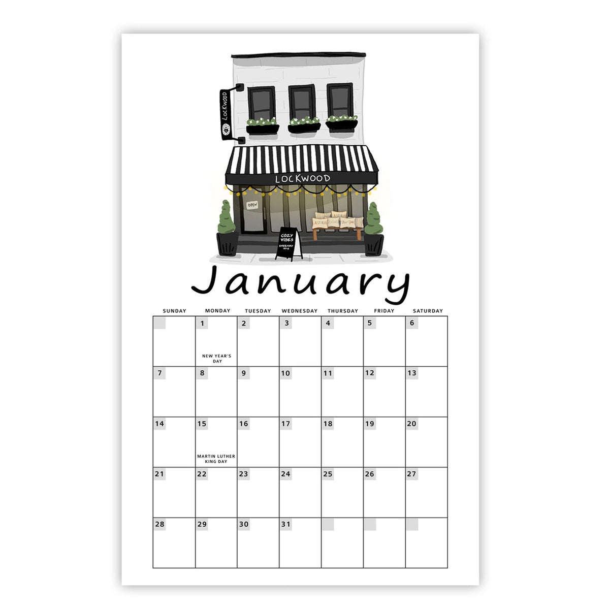 Astoria Shop Fronts 2024 Desk Calendar — Lockwood Shop