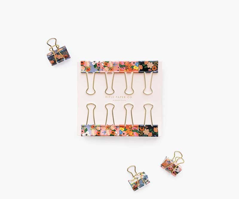 Lively Floral Binder Clips — Lockwood Shop